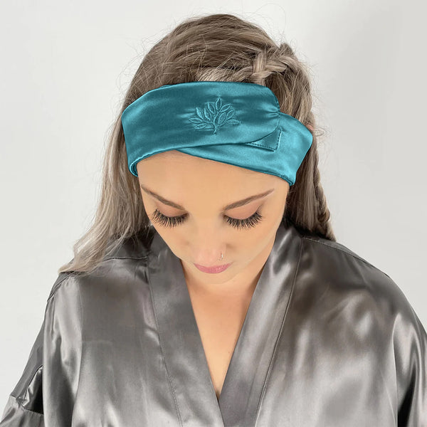 Teal Spa Silk Glam Headband | Mulberry Park Silk - Mulberry Park Silks
