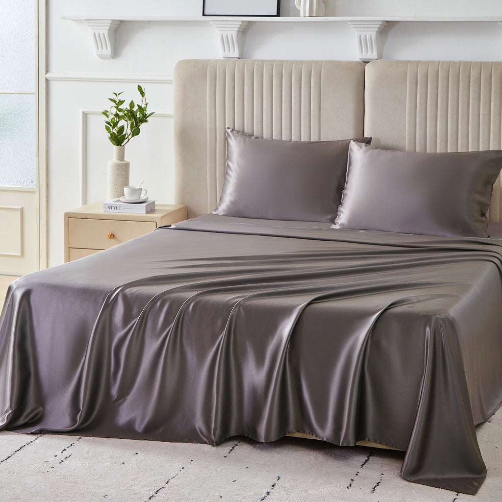 22 Momme Mulberry Silk Sheet Set | Hypoallergenic, Temperature ...
